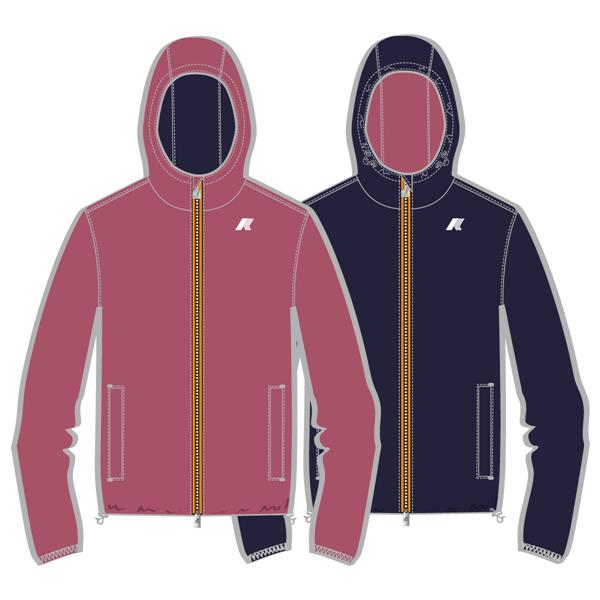 Jackets Man JAKE PLUS.2 REVERSIBLE Short RED BROWNISH - BLUE DEPTH